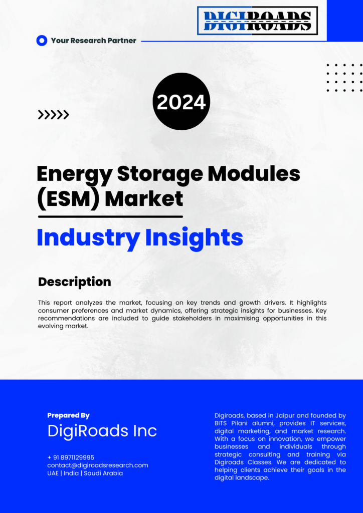 Energy Storage Modules (ESM) Market: Size, Analysis By 2034