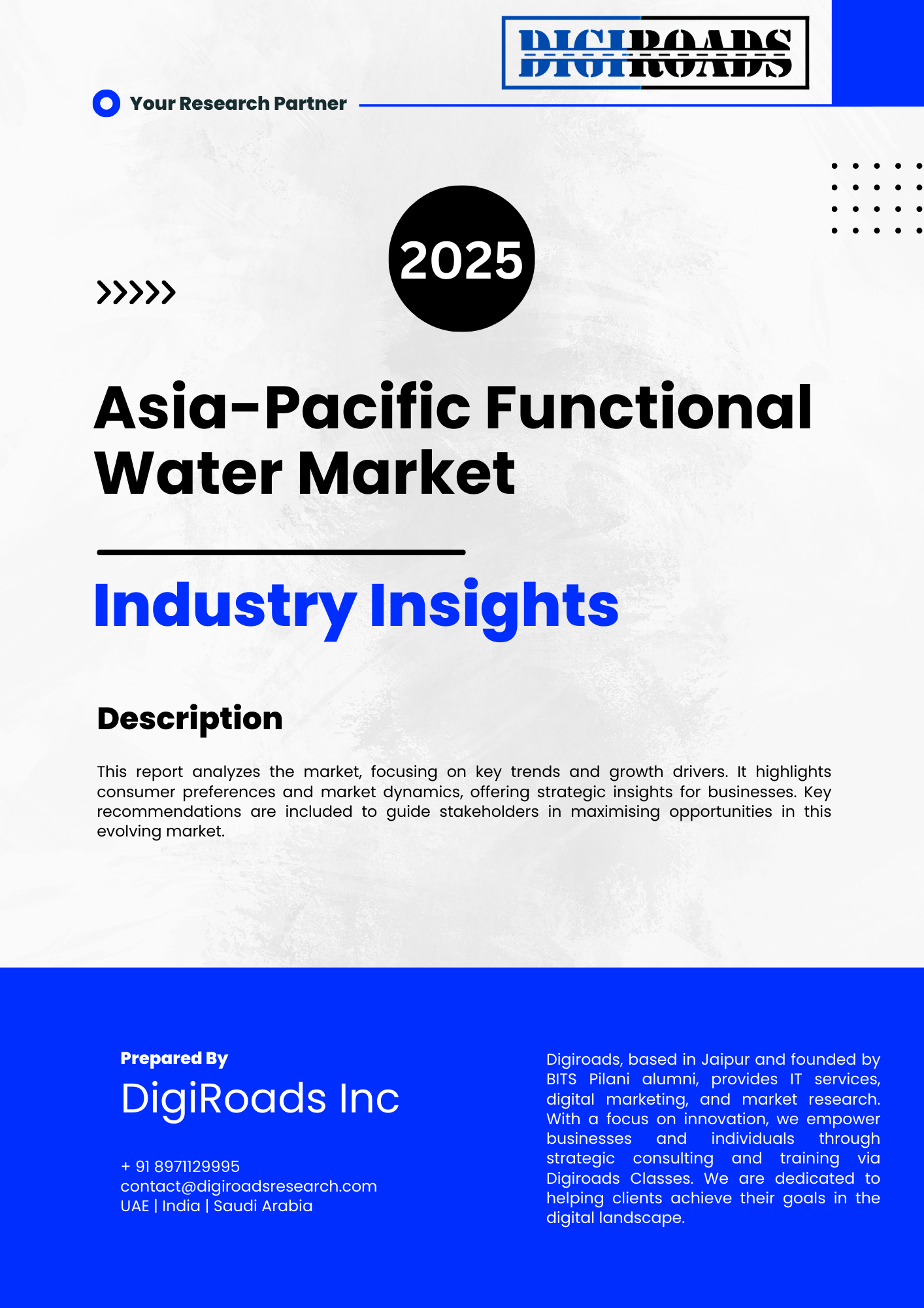 Asia-Pacific Functional Water Market - DigiRoads Research