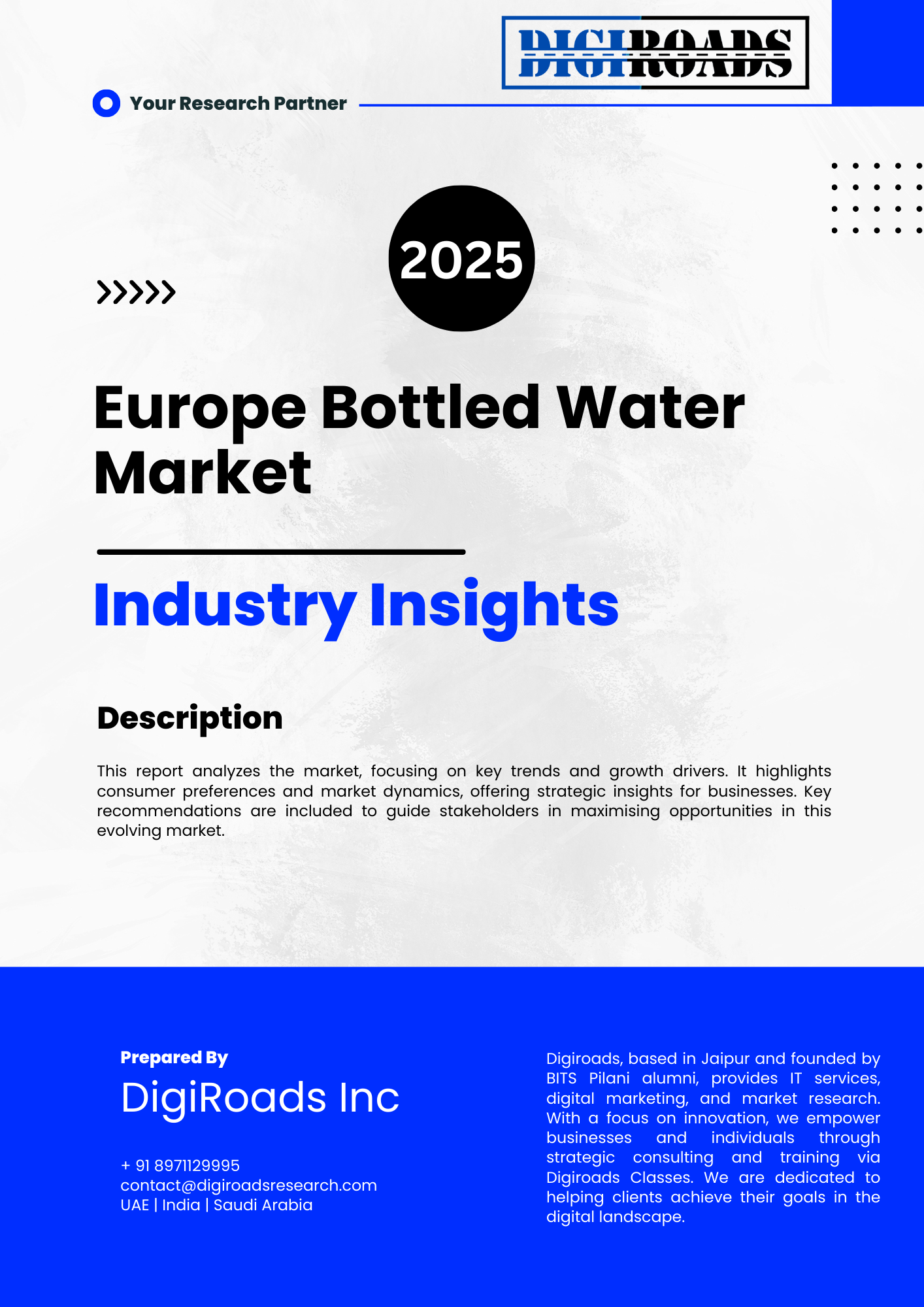 Europe Bottled Water Market - DigiRoads Research
