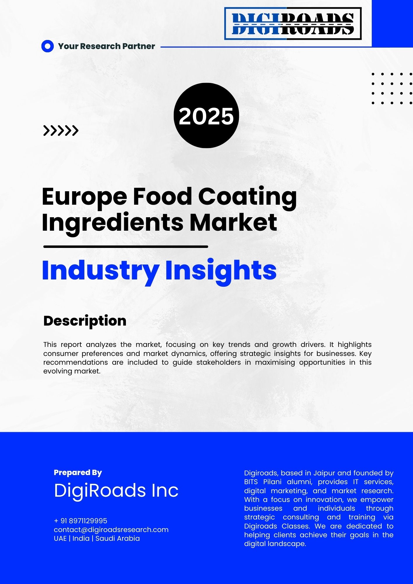 Europe Food Coating Ingredients Market - DigiRoads Research