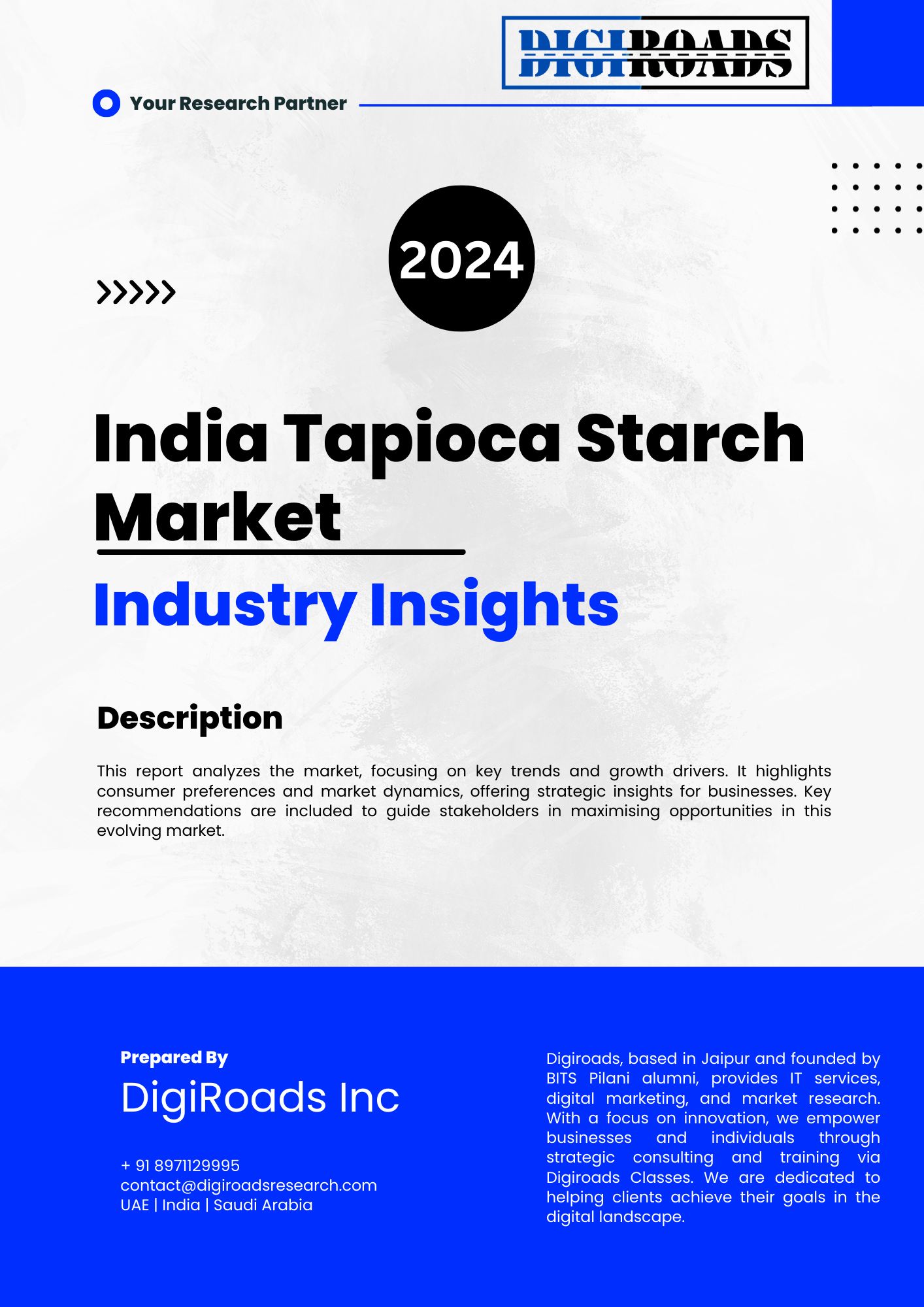 India Tapioca Starch Market - DigiRoads Research