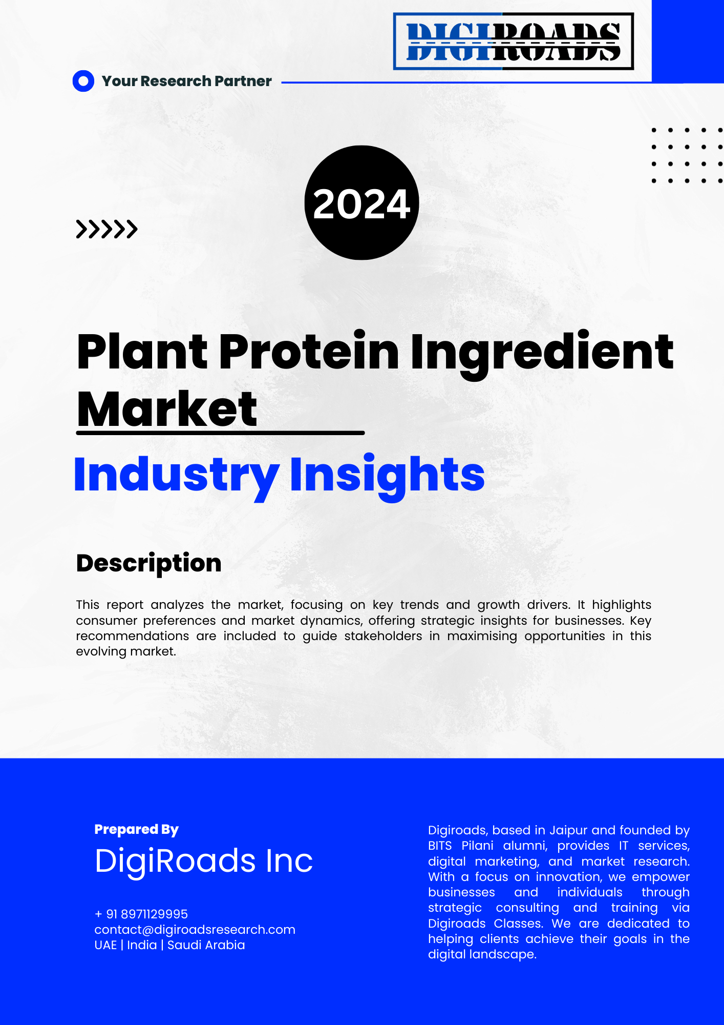 Plant Protein Ingredient Market - DigiRoads Research