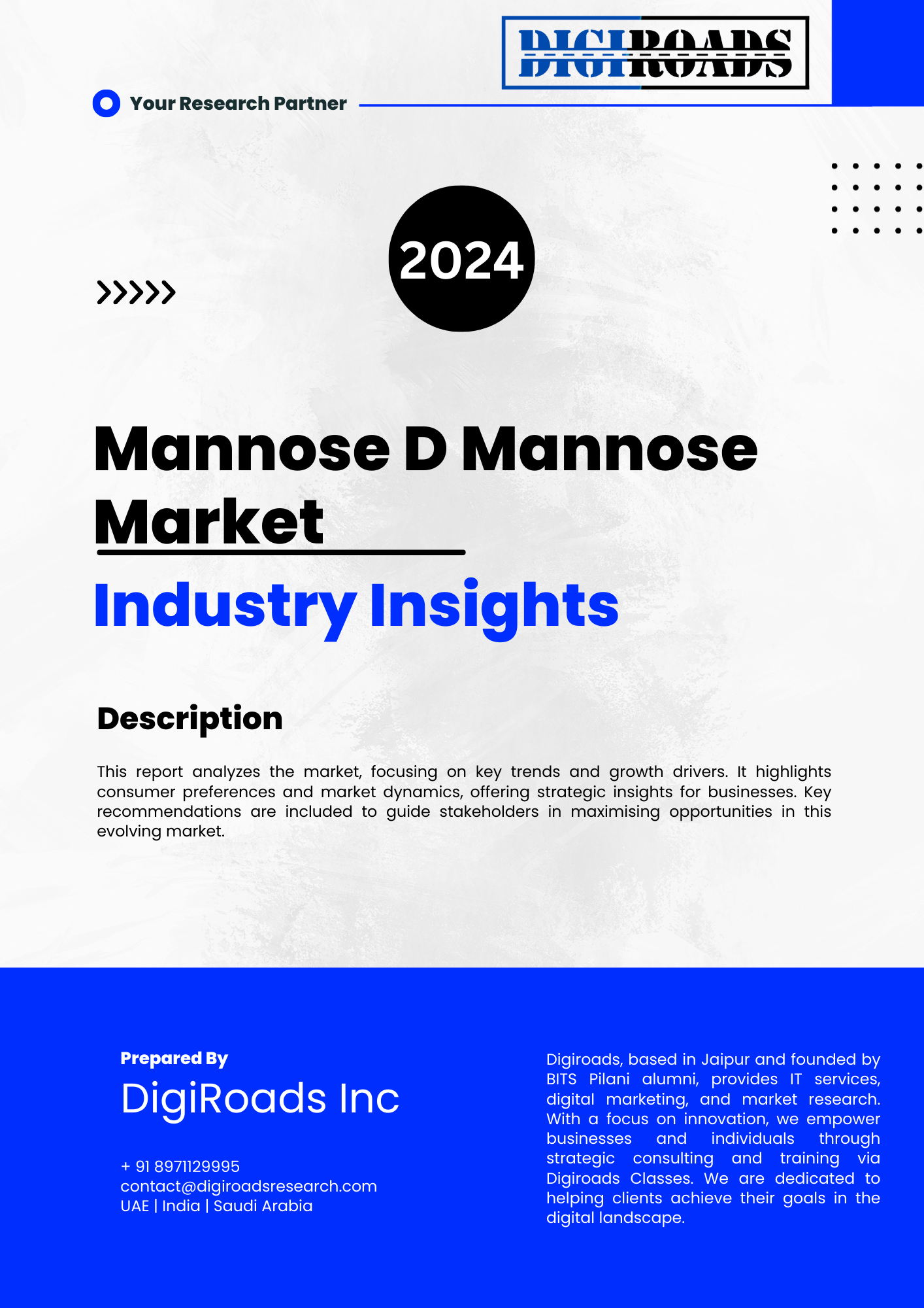Mannose D Mannose Market - DigiRoads Research